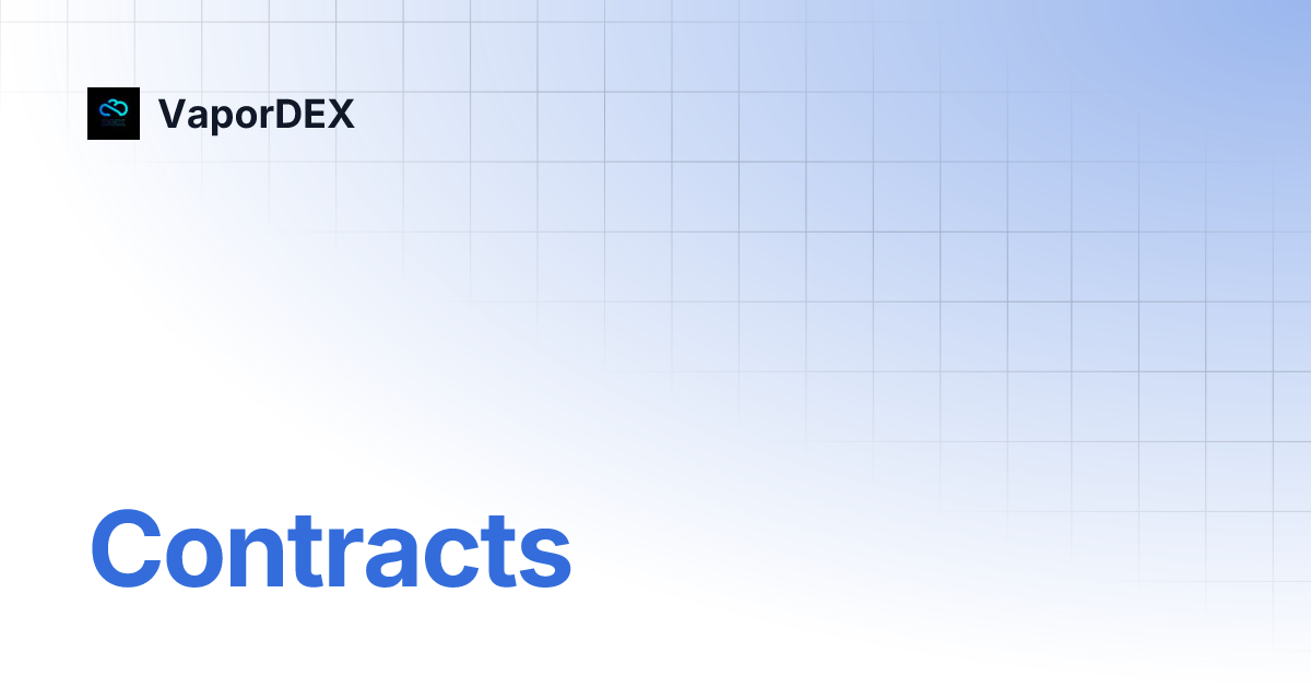 Contracts | VaporDEX
